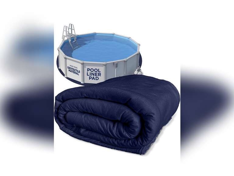 Shop Square Precut 18-Foot Round Blue Pool Liner Pad for 18' Above ...
