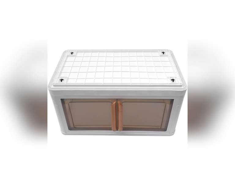 1 Pc of Foldable Storage Box Collapsible Plastic Stackable Organizer ...