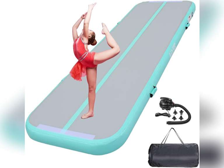 PPXIA Gymnastics Mat Air Tumble Track 10ft/13ft/16ft/20ft, Inflatable ...