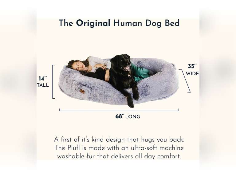 Plufl, The Original Human Dog Bed for Adults, Kids, and Pets. As Seen ...