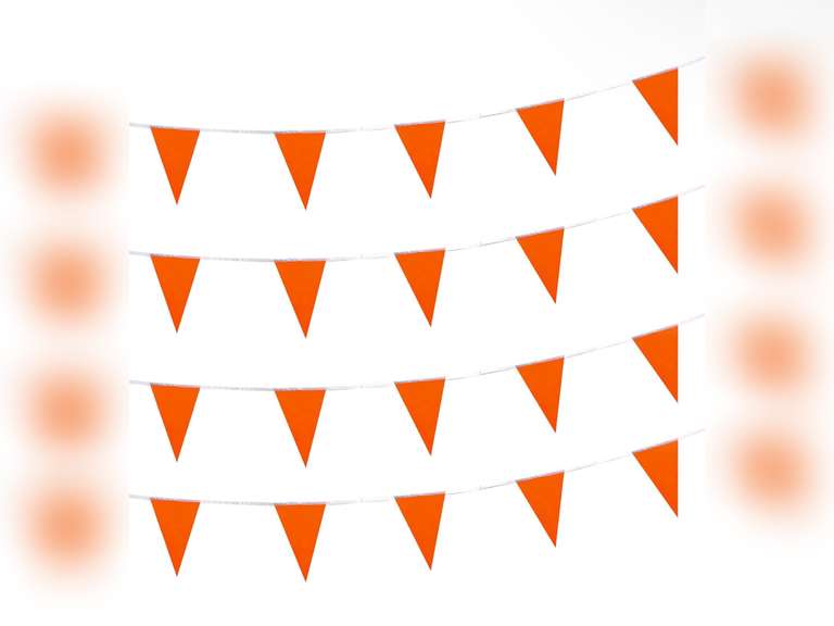 AuTop 100 Feet Solid Orange Pennant Banner Flags String Triangle ...
