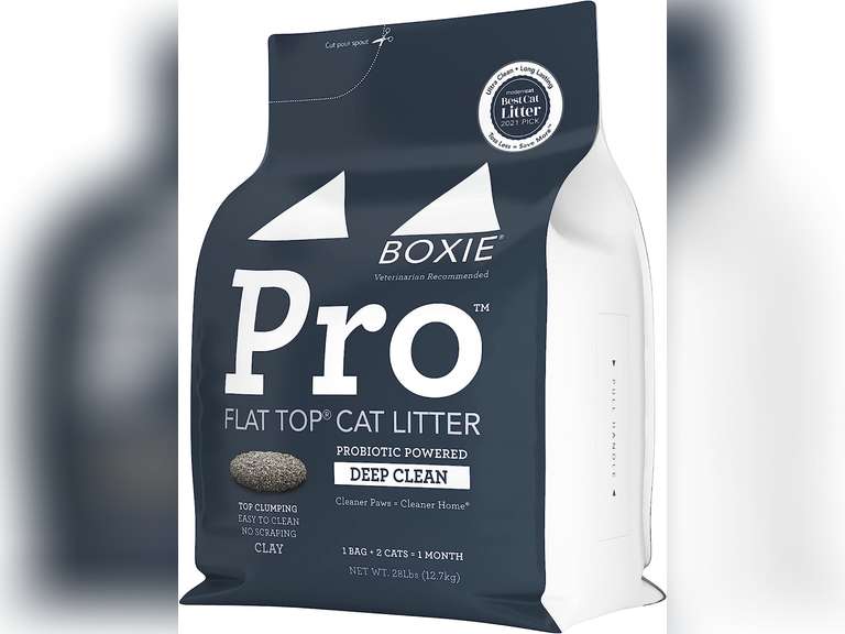 Boxiecat Pro Deep Clean, Scent Free, Probiotic Clumping Cat Litter ...