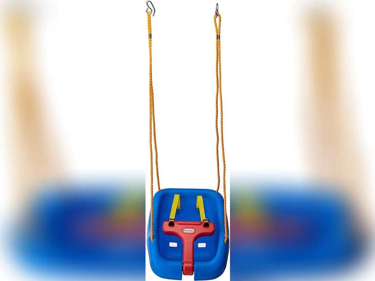 Little Tikes Snug 'n Secure Blue Swing with Adjustable Straps, 2-in-1 ...