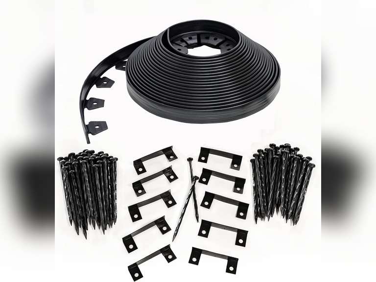 EasyFlex No-Dig Landscape Edging with BONUS Anchoring Spikes, 1.5 in ...