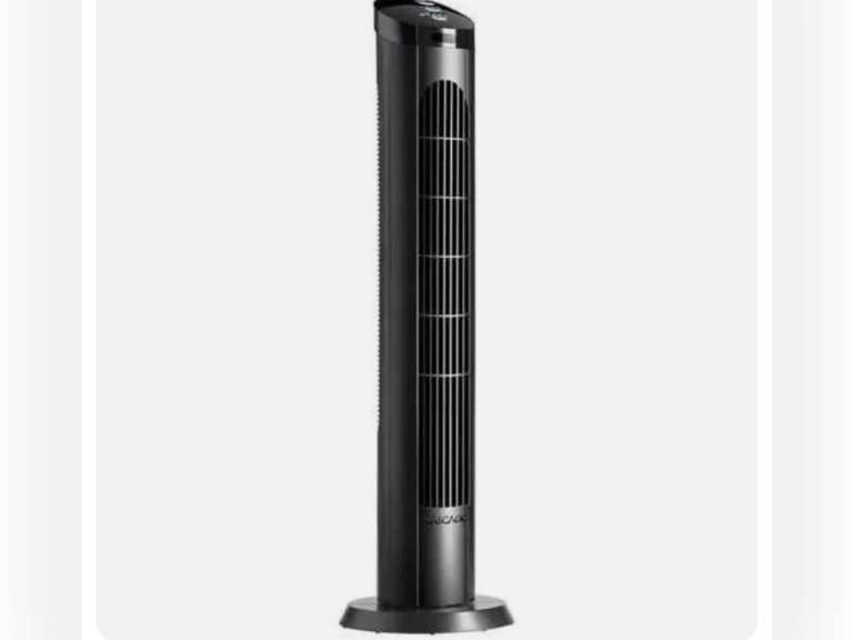 Cascade 40" Tower Fan With Remote Controlled 4 Speeds Ultra Quiet 110 ...