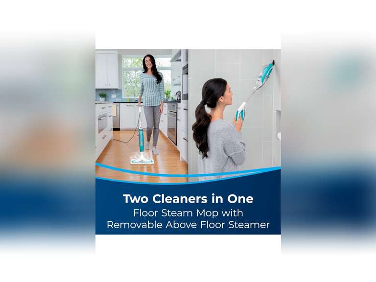 BISSELL PowerFresh 2-in-1 Lightweight Swivel Steam Mop; Naturally ...