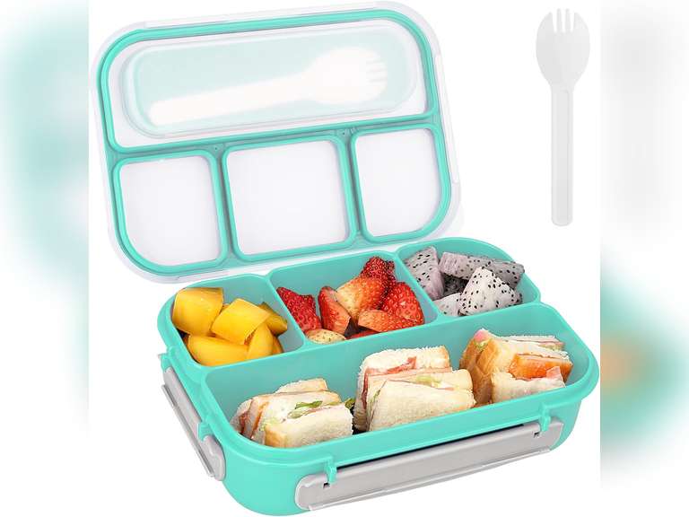 Bento Boxes for Adults 1300ML Bento Lunch Box,4 Compartments Snack ...