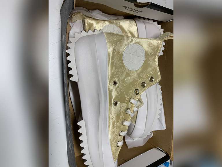 NEW CONVERSE Women's Run Star Hike Platform Golden Butterfly Shoes GR ...
