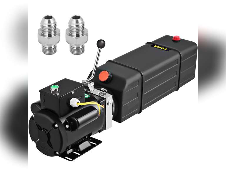 Vevor Hydraulic Pump 16 Quart Hydraulic Motor Hydraulic Lift Single ...