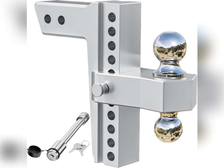 LOCAME Adjustable Trailer Hitch, Fits 2.5-Inch Receiver Only, 10-Inch ...