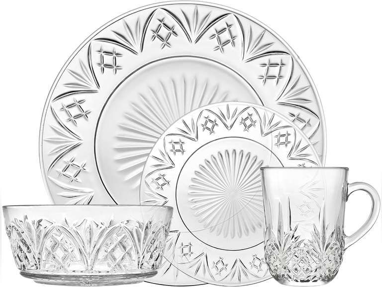 Godinger Dublin Dinnerware Set - Includes Dinner Plates, Dessert Plates ...