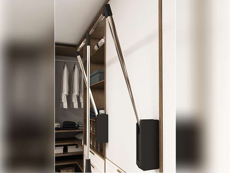 Pull Down Closet Rod, 60 lbs Load Capacity, Stainless Steel Adjustable ...