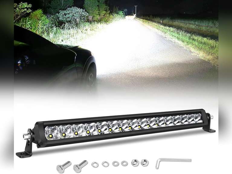 18 Inch Light Bar, SWATOW INDUSTRIES 80W 18" Single Row Light Bar Spot ...