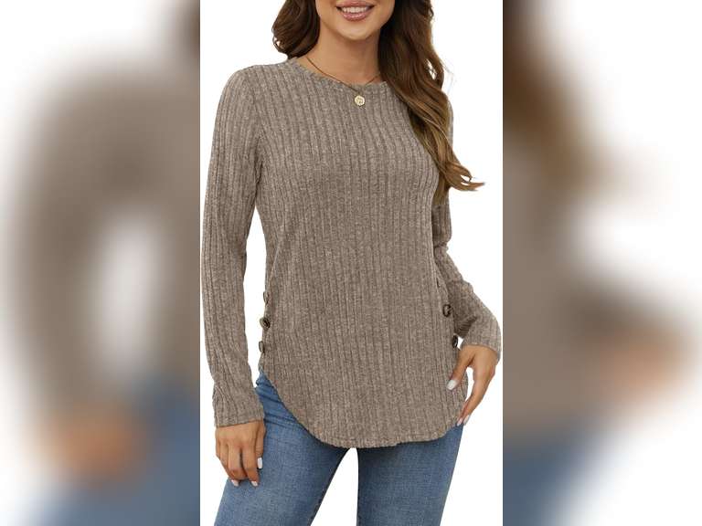 Yincro Women's Long Sleeve Fall Sweaters 2024 Lightweight Casual ...