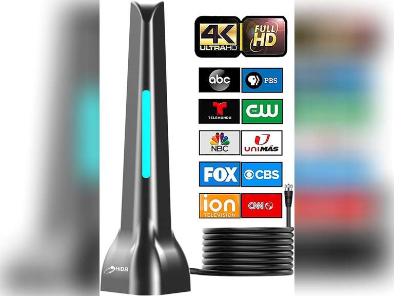 HIDB TV Antenna, Digital Antenna for Smart Indoor Long Range Reception ...