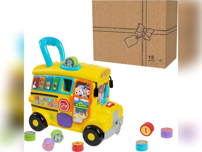 CoComelon Ultimate Adventure Learning Bus, Preschool Learning and Education, 15 pieces, Sounds ...
