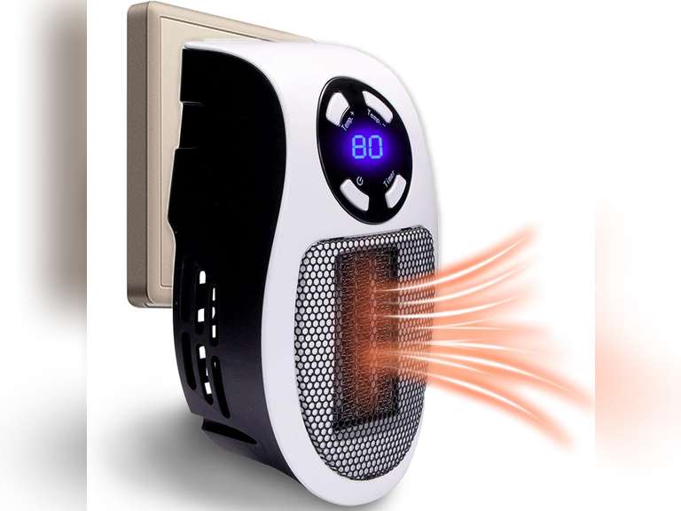 Plug In Heater for Indoor Use - 500W Fast Heating Small Plug In Wall ...