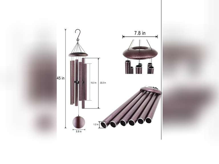 ASTARIN Wind Chimes Outdoor Deep Tone, 45 in Memorial Wind Chimes Large ...
