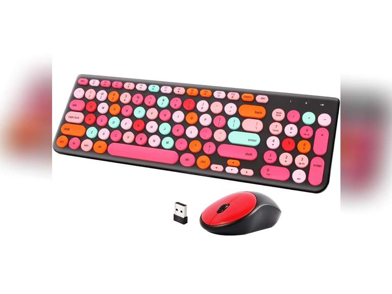 Wireless Keyboard And Mouse Combo Retro Typewriter Wireless Keyboard