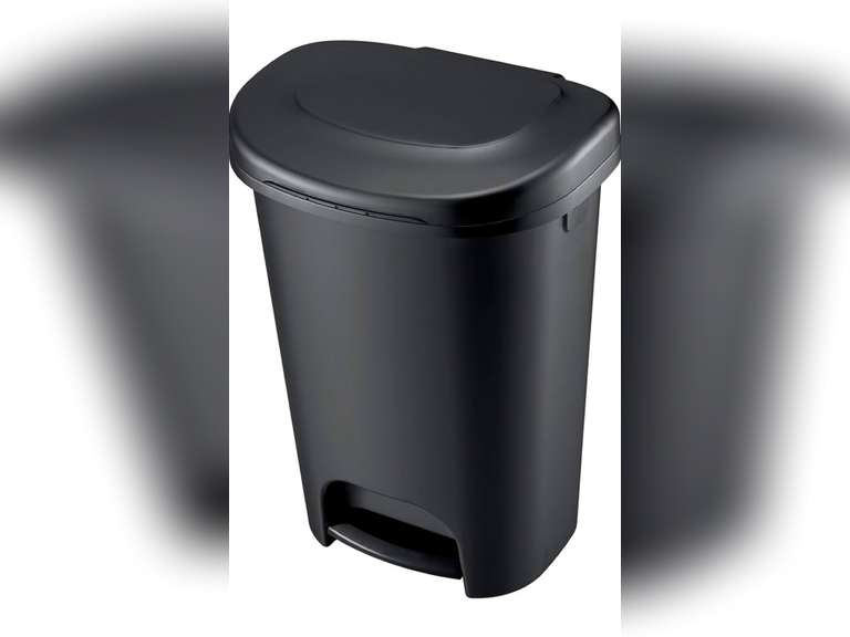 Rubbermaid Classic Step-On Trash Can with Lid, 13-Gallon, Black, Easy ...