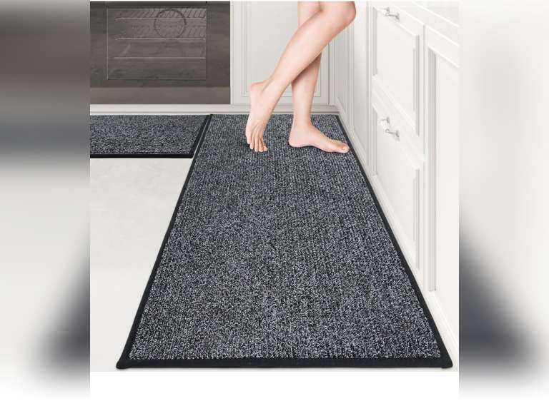 PURRUGS Machine Washable Kitchen Rug Set of 2, Non-Slip/Skid Kitchen ...