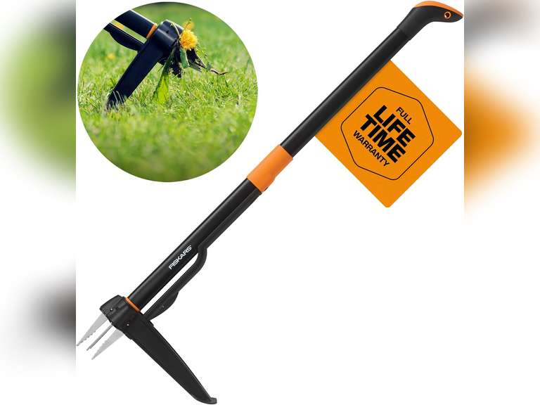 Fiskars 4-Claw Stand Up Weeder - Gardening Hand Weeding Tool with 39 ...