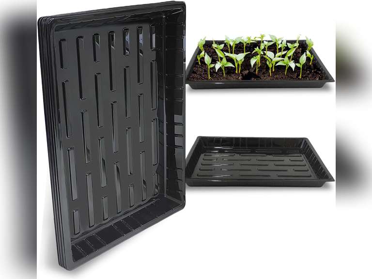 (10.5-21) Grow-Green 10-Pack Microgreen Seed Starter Grow Trays for ...