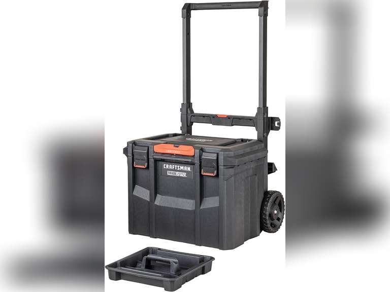CRAFTSMAN TRADESTACK Tool Box with Wheels, Waterproof, Stackable System ...