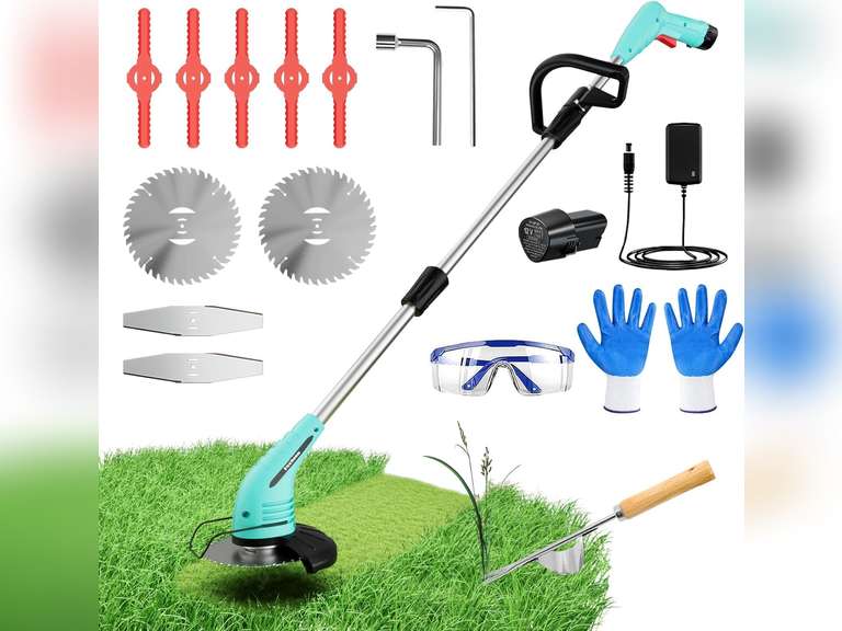 Cordless Lawn Trimmer Weed Wacker - HooSeen 12V Grass Trimmer Weed ...
