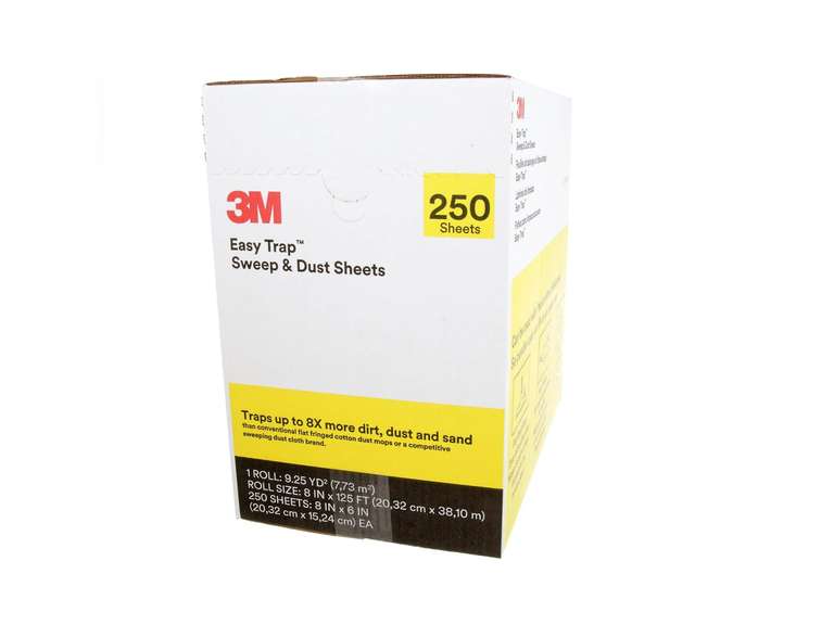 3M Easy Trap Sweep and Dust Sheets, 1 Roll of 250 8 x 6 Sheets ...
