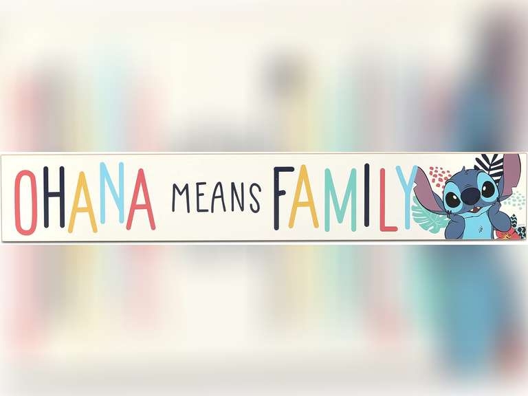 Disney Lilo and Stitch Wall Art - Ohana Means Family Wood Wall Decor ...