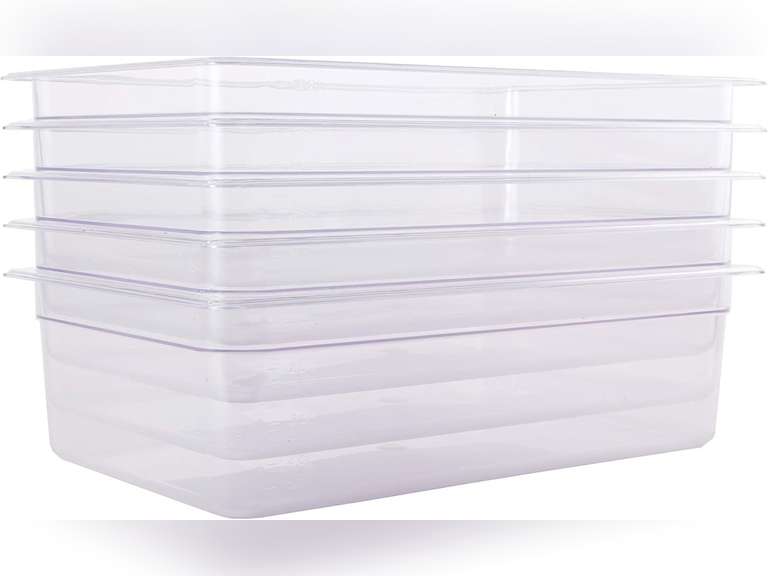 Plastic Food Pan Clear Full Size Stackable Polycarbonate Pans ...