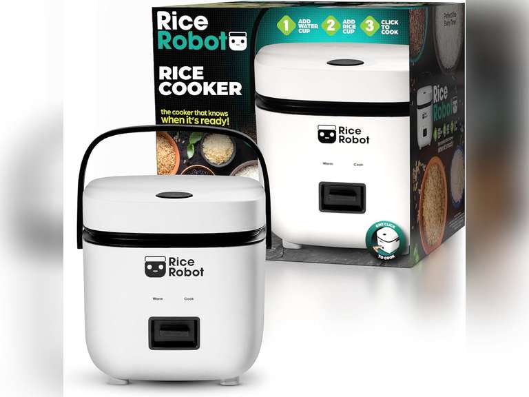 Rice Robot Personal Rice Cooker, PFAS-free, Nonstick. 1 Quart Capacity ...