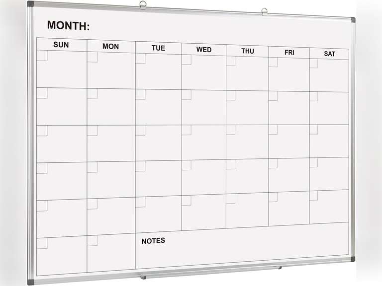 Comix Magnetic Dry Erase Calendar Whiteboard, 48 x 36 Inches Monthly ...