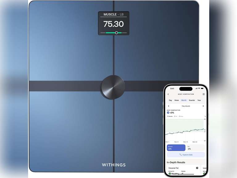 WITHINGS Body Smart - Accurate Scale for Body Weight and Fat Percentage ...
