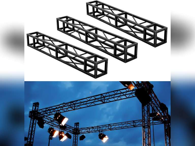 Tandefio 3 Pack Trussing Box 1.5 Meter 4.92 ft Square 8" x 8" Black ...