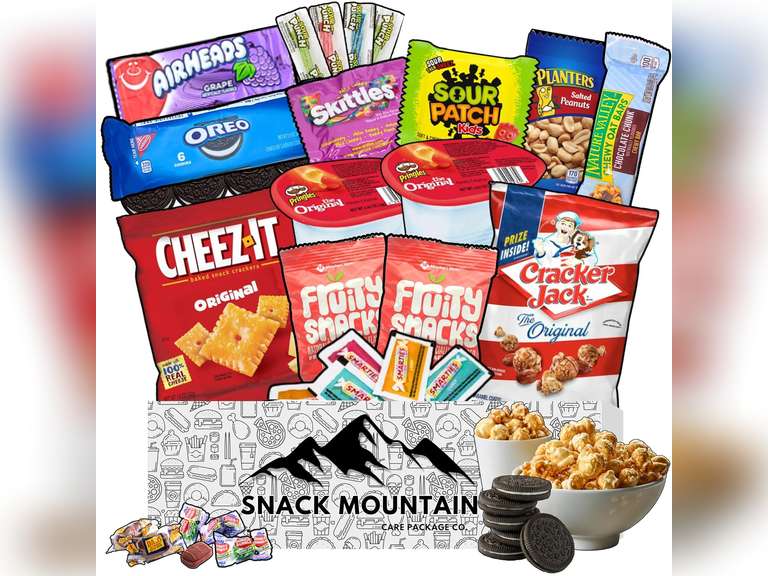 Snack Mountain Care Package 25 Count, Christmas Snacks, Snack Care ...
