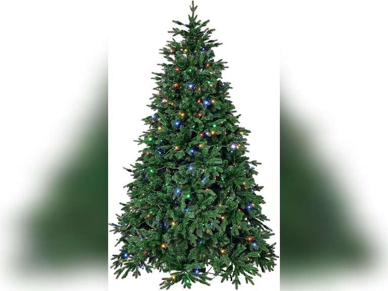 (Unknown size)Pre-Lit Spruce Artificial Holiday Christmas Tree for Home ...