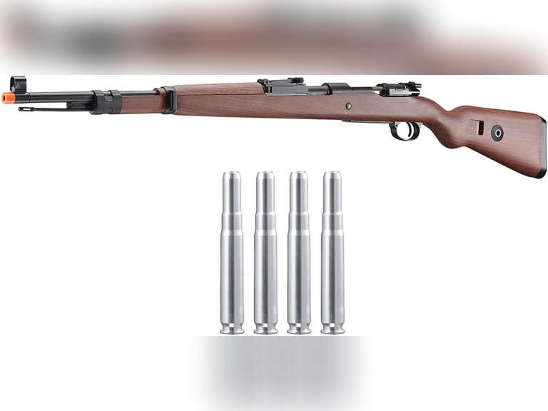 WWII Kar 98K Bolt Action Gas Airsoft Double Bell Rifle 209 - Quarter Price