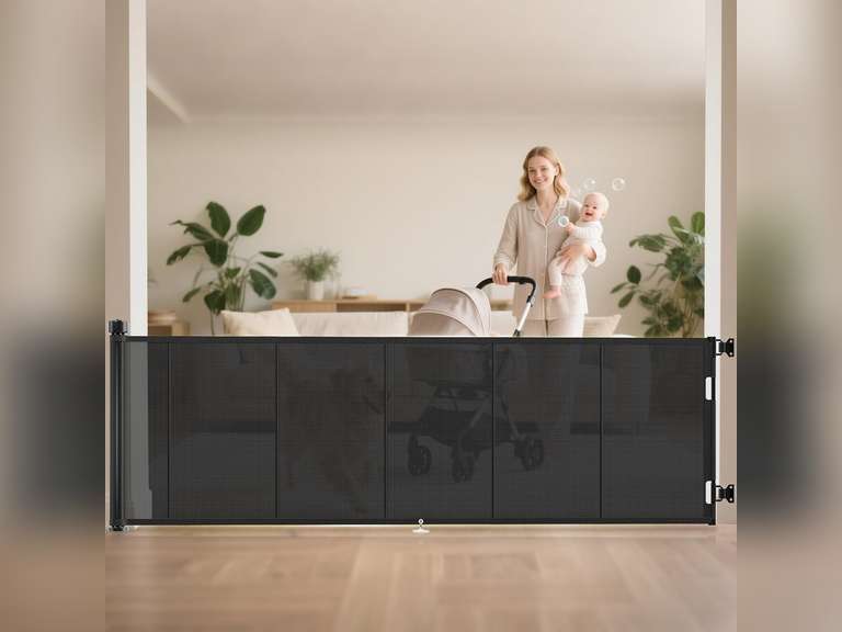 120 inch Retractable Baby Gates 42 inch Tall, Retractable Gate with ...