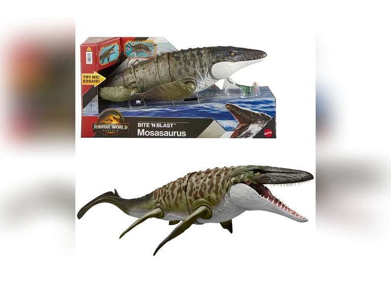 Jurassic World Rebirth Bite N Blast Mosasaurus Action Figure Playset ...