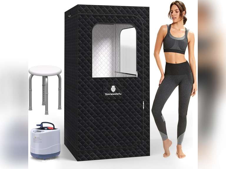 Sannewstartu Portable Large Home Steam Sauna with 3L High Capacity ...