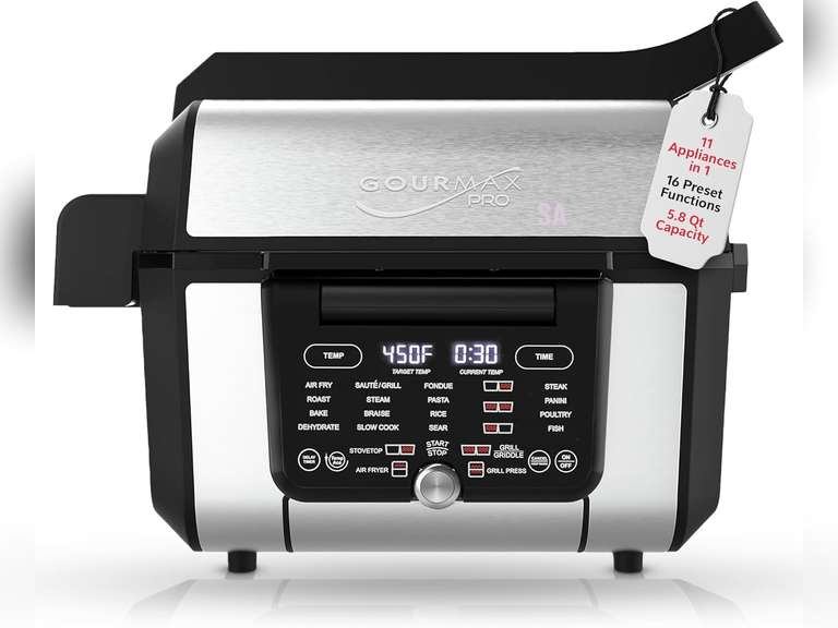 Foodgenie Gourmax Pro One Cooking Device - All-in-One Oven, Smokeless ...