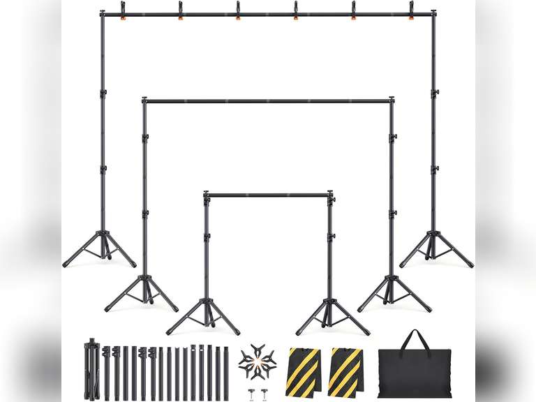 Backdrop Stand for Parties, 6 Widths Available Backdrop Stand, 10x7.5ft ...