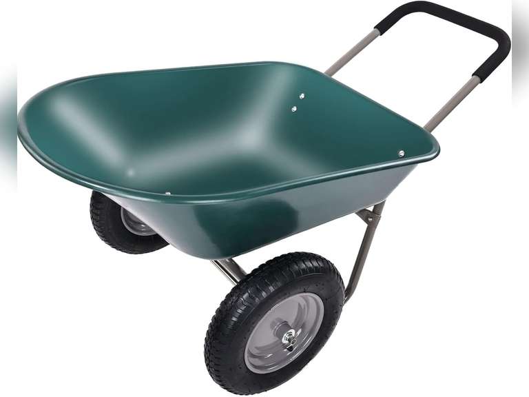 Wheelbarrow Garden Cart, Heavy Duty Home Utility, Dual-Wheel Home ...