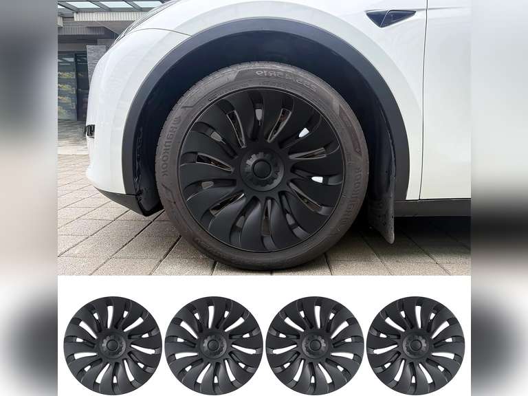 Tesla Model Y Wheel Covers 19 Inch 2020-2024 Full Fit Hubcaps with Left ...