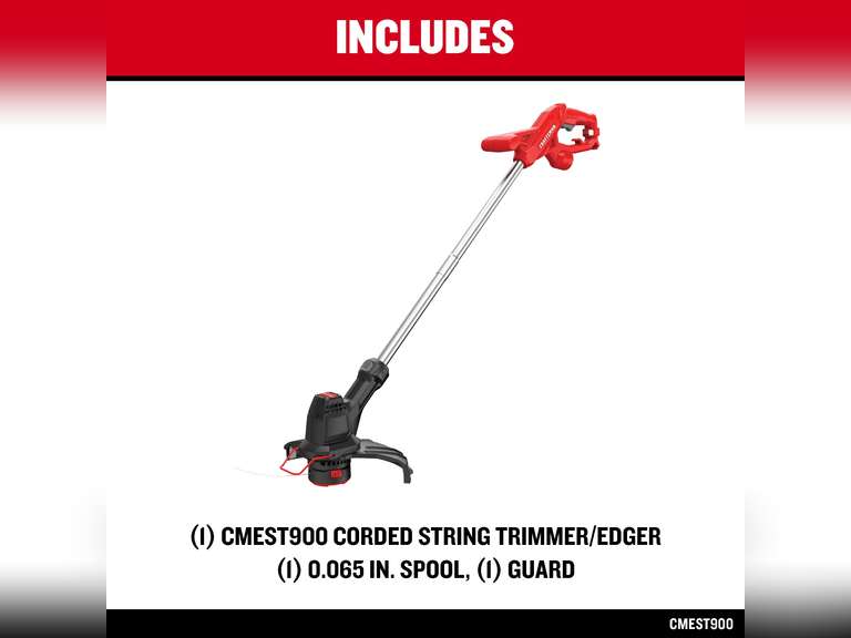 CRAFTSMAN 12-in Straight Shaft Corded Electric String Trimmer 60 ...