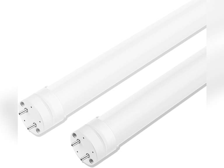 2 Pack T8 LED Bulbs 4FT, 6000K Daylight White, 40W Equivalent, Ballast ...