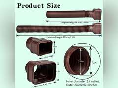 7ft Long Gutter Downspout Extensions, Outer Diameter 3" Downspout ...