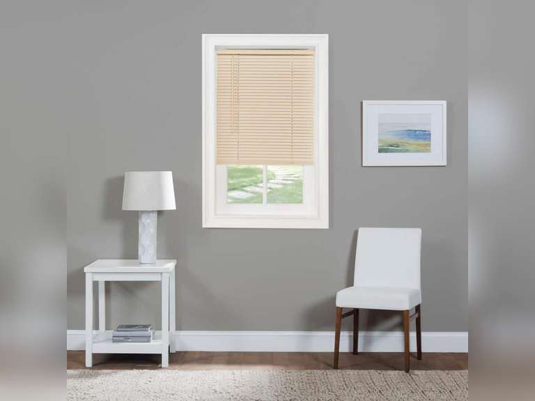 GII Morningstar Alabaster Cordless Light Filtering Vinyl Mini Blind ...